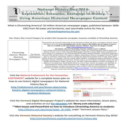Chronicling America: Using Historic Newspapers in the Classroom & for ...