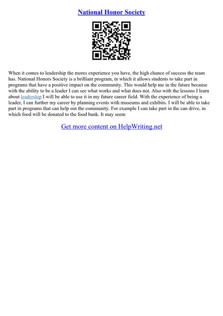 Honor Society Qualities | PPT