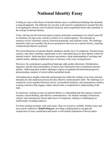 Essay National Unity | PDF