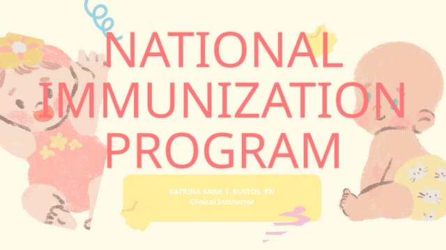 DOH National Immunization Program | PPTX | Infectious Diseases | Diseases and Conditions