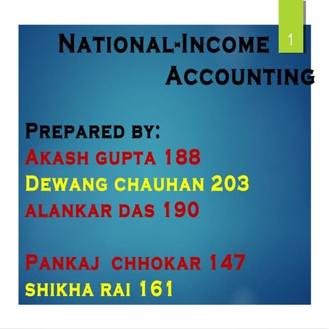 National Income Accounting | PPT