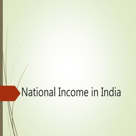 National income in India | PPT