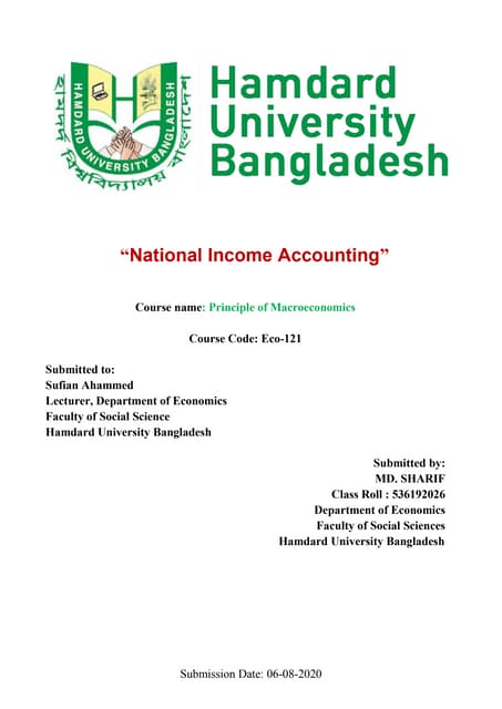 National income accounting | PPTX