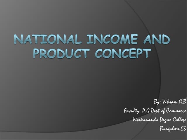 NATIONAL INCOME PPT | PPTX