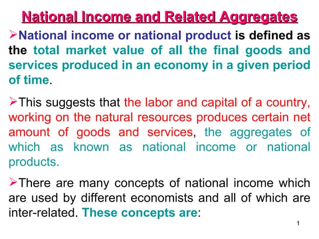 NATIONAL INCOME PPT | PPTX