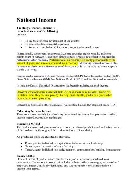 National income | PDF