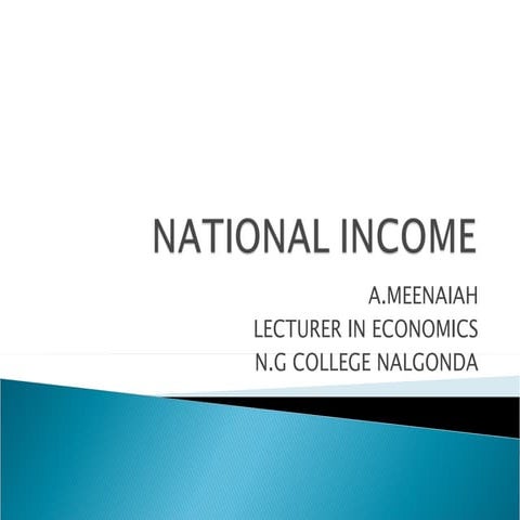 National income power point a.meenaiah | PPT