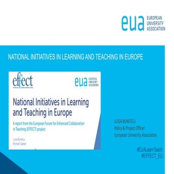 National initiatives in learning and teaching in Europe | PPT
