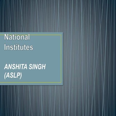 National Institute | PPTX
