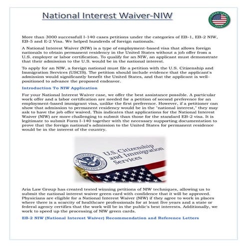 Niw Processing Time | PDF