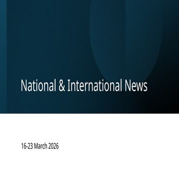 National & International News Highlights: March 16-23, 2026 | PPTX