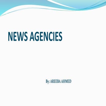 International news agencies | PPTX