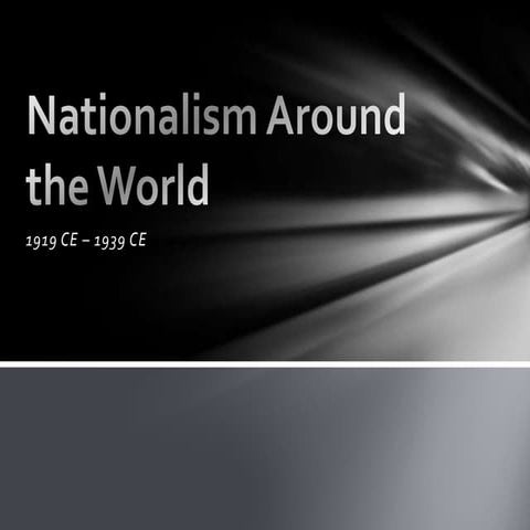 Nationalism around the world | PPTX