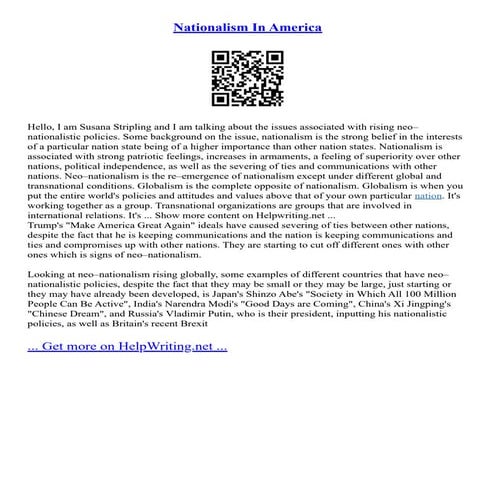 Nationalism In America | PDF