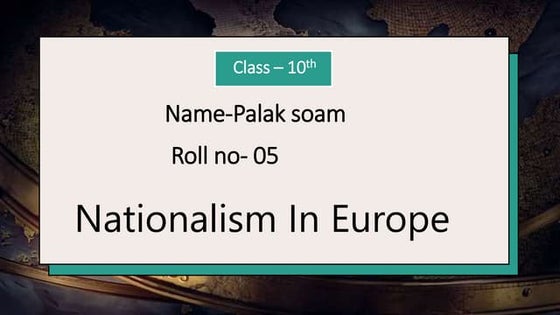Social Science History Chap1 The Rise of Nationalism in Europe Class 10 ...