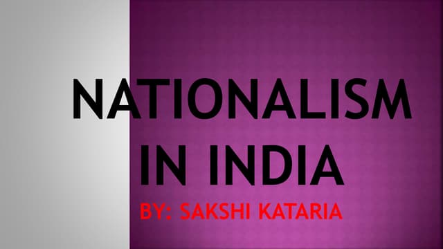 Nationalism In India ( Project) | PDF
