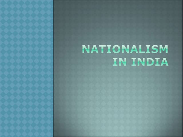 Mahatma Gandhi and the Indian National Movement | PPTX