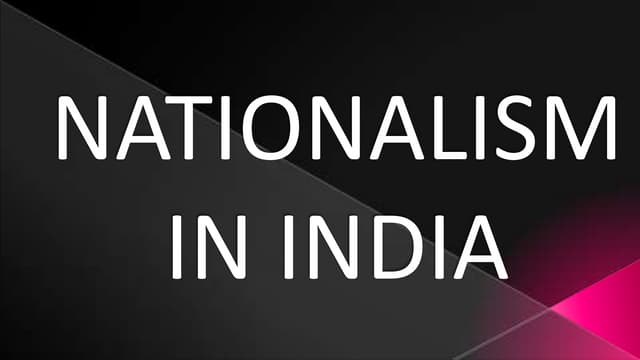 Nationalism In India ( Project) | PDF