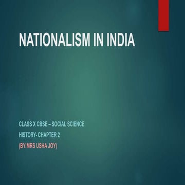 Nationalism in india | PPTX
