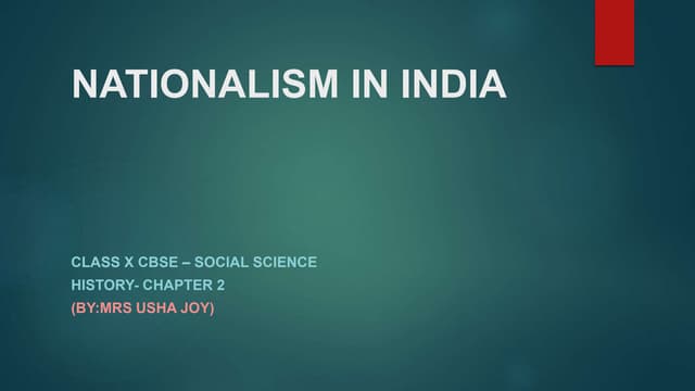 Nationalism In India ( Project) | PDF