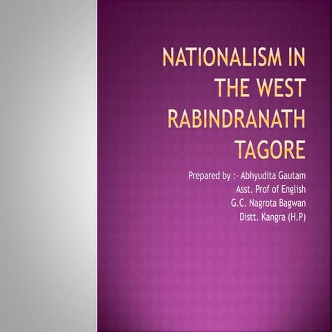 Nationalism in the west | PPTX