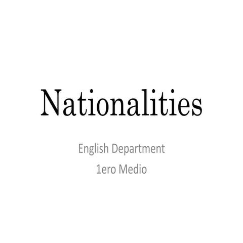 Countries and nationalities | PPT