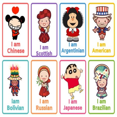 Nationalities small flash cards | PPT