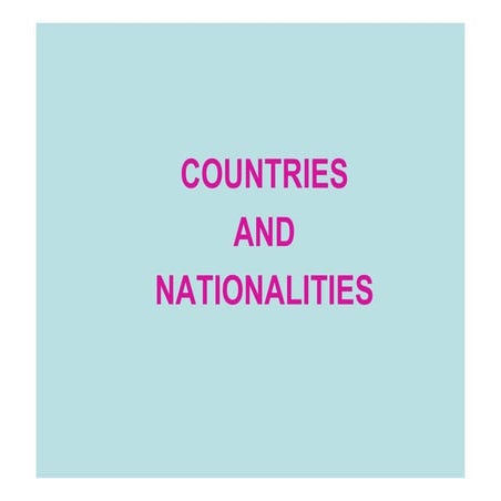 Nationality suffixes | PDF