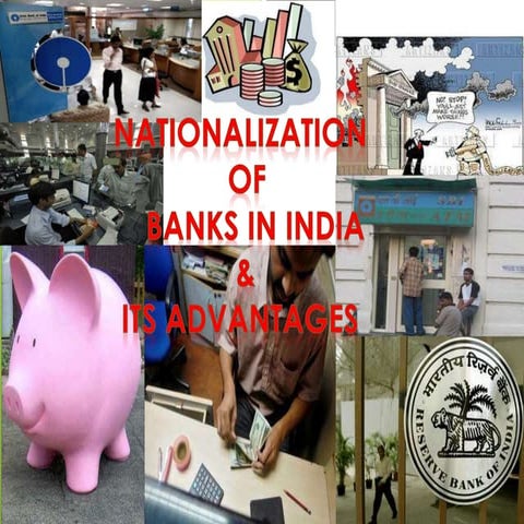 Nationalization of banks in india and argument in support of it | PPTX