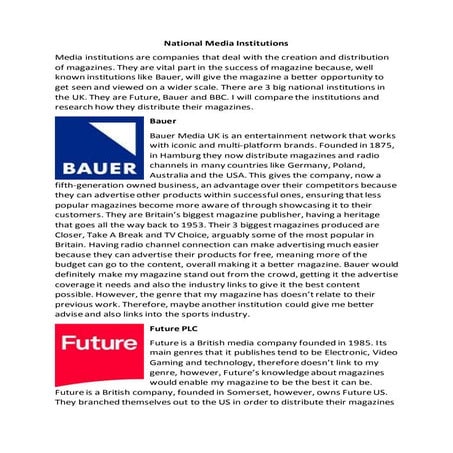 National media institutions | DOCX