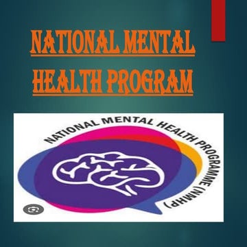 National mental health program (NMHP) | PPTX