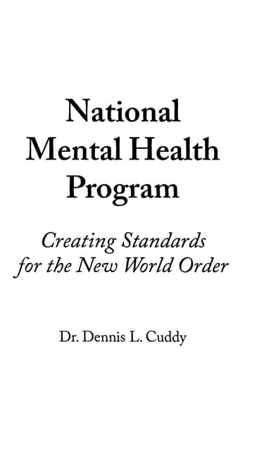 National mental health program | PPTX