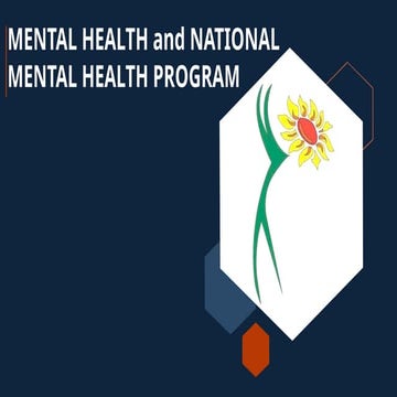 National mental health program (NMHP) | PPTX