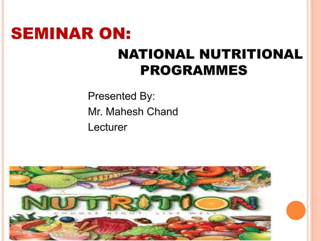 National nutrition programs