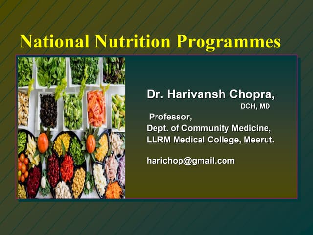 National nutritional programme | PPTX