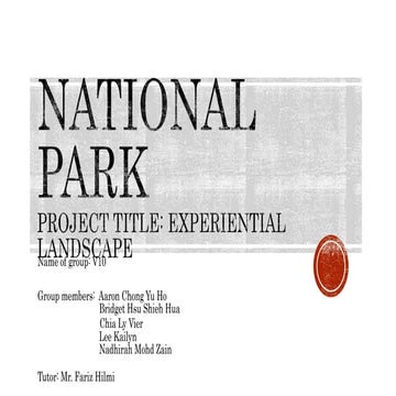National park | PPT | Free Download