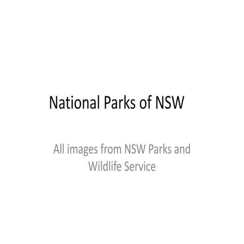 National parks of NSW | PPTX