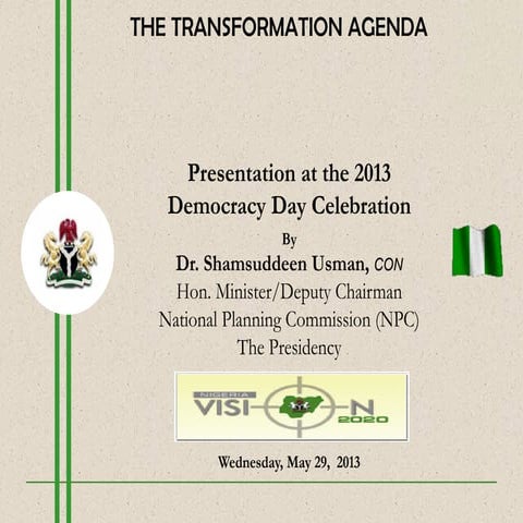 Overview of The Transformation Agenda | PDF