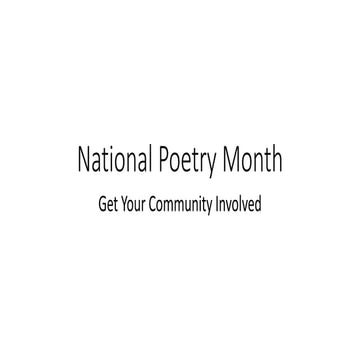 National poetry month webinar | PPT