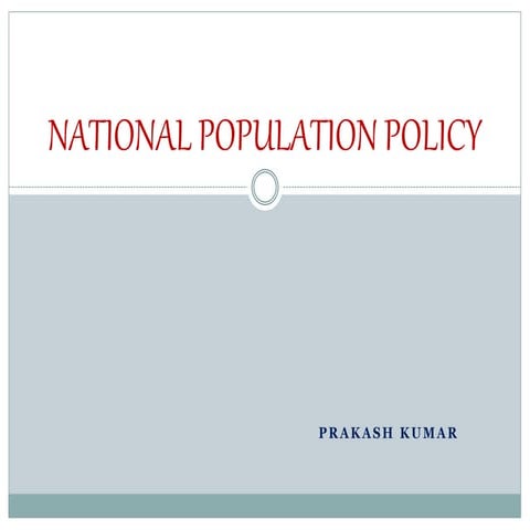 National population policy | PPTX