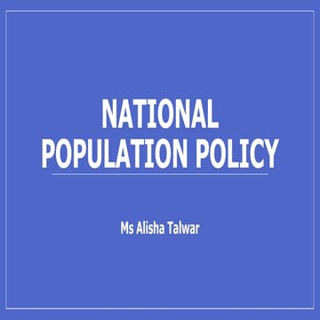 National population policy | PDF