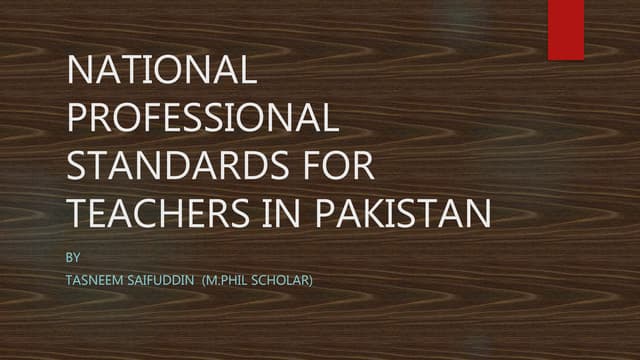 Professional standards for teaching | PPTX