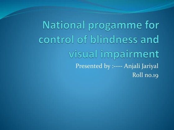 NPCBVI.pptx | Eye and Vision Conditions | Diseases and Conditions