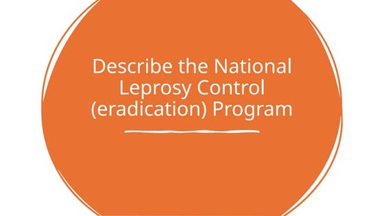 National Leprosy Eradication Programme (NLEP) | PPTX