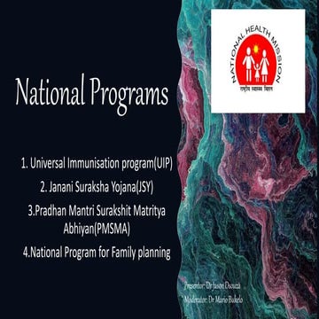 National programs dr jason [autosaved] | PPT