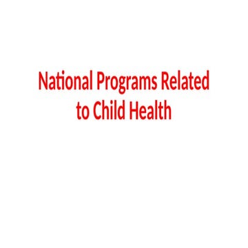 Child Health Programmes|☆.pptx