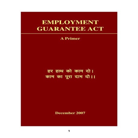 National rural employment guarantee act nrega | PDF