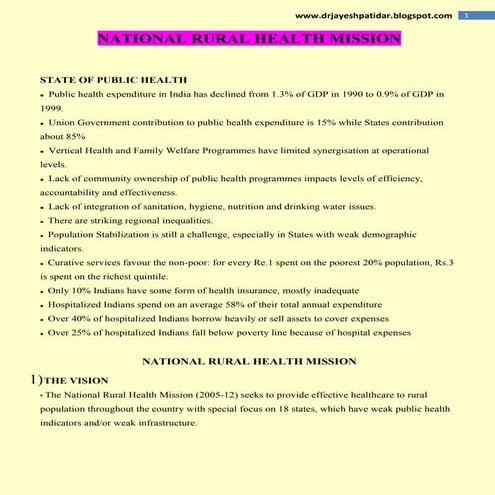 National health policy | PPTX