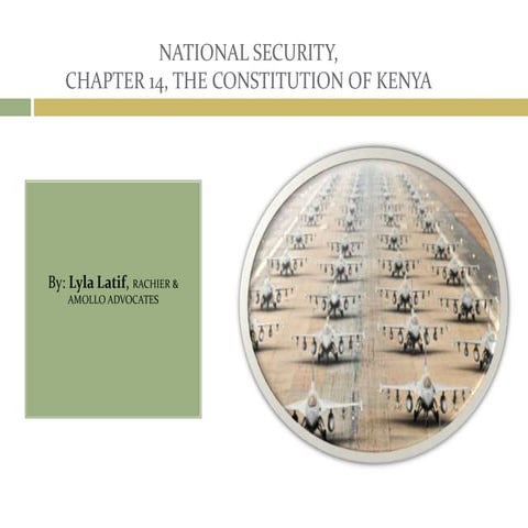 Provisions on National Security in Kenya's Constitution | PPTX