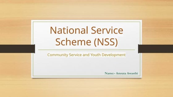 nss.pptx. powerpoint presentation . | PPTX | Primary Education | Education